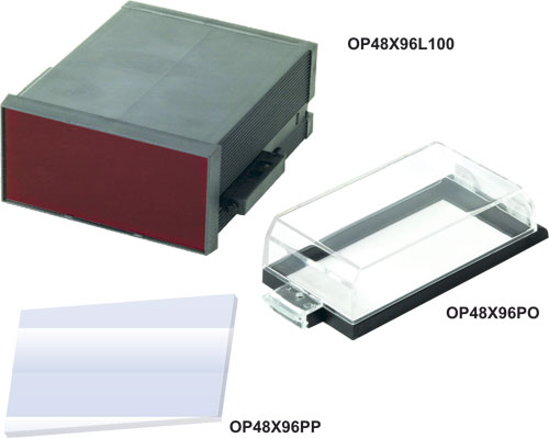Panel mount cases, OP48X48L057, OP48X48L075, OP48X48L100, OP36X72L057 ...