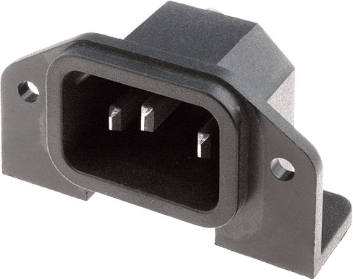 BULGIN IEC inlets for panel mounting with terminals for PCB, PX0580/PC ...