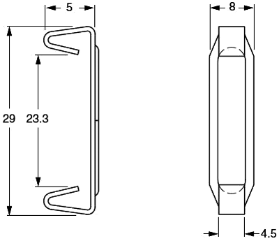 CLI-EFD25 FERROXCUBE - Clip | steel; snap-on; EFD25-3C90 | TME ...