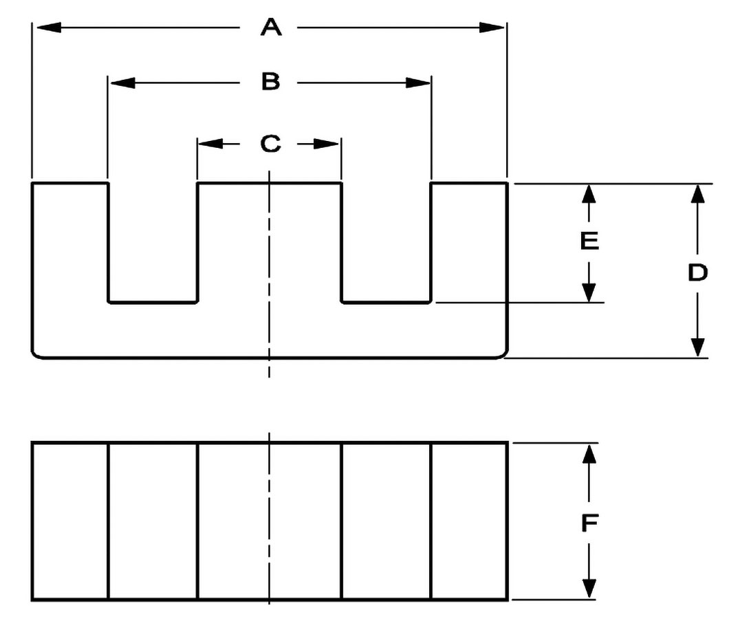 E13/7/4-3C94 FERROXCUBE - Core: ferrite | E; Mat: 3C94; 800nH; 0.9g ...