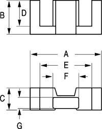 Core: ferrite; EFD, EFD12/6/3.5, EFD15/8/5, EFD20/10/7, EFD25/13/9 ...