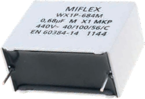 Polypropylene capacitors, X1 class, MKP-X1-10N, MKP-X1-100N, WX1P-104M ...