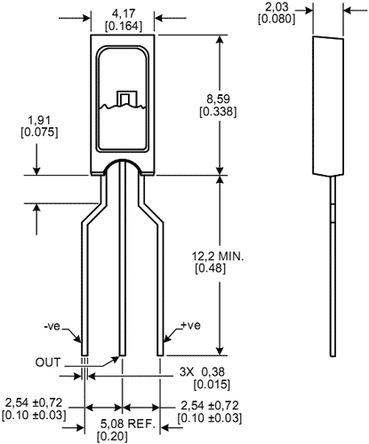 Sensor: humidity; HONEYWELL, HIH-4000-001, HIH-4000-002, HIH-4000-004 ...