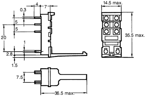 Relays accessories: socket; OMRON, P2RF-05-E, P2RF-05, P2RF-05-S, P2R ...