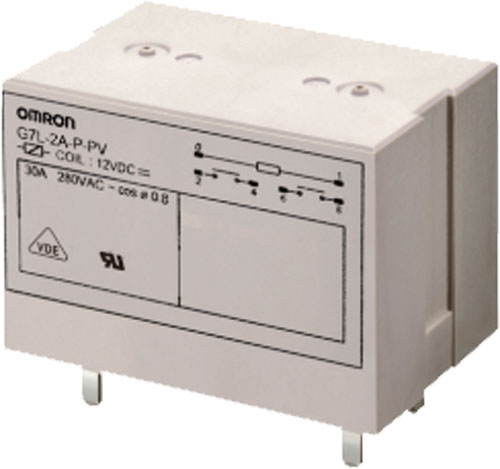 High current relays, G7L-PV series, G7L-2A-P-PV-12DC, G7L-2A-P-PV-24DC |EN|
