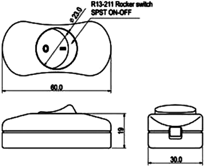 R13-901-BB SCI - ROCKER | SPST; Poz: 2; OFF-ON; 3A/250VAC; czarny; brak ...