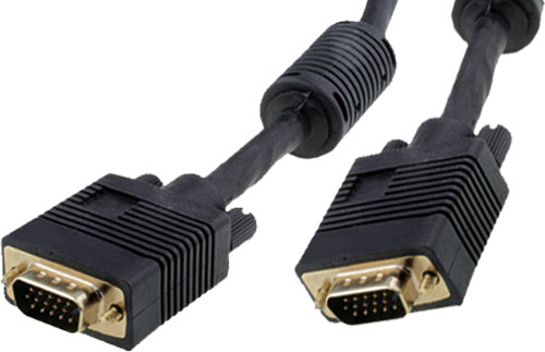 Monitor cables with D-Sub 15pin HD connectors and ferrite filter from ...