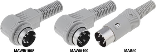 Connector: DIN; plug; HIRSCHMANN, MAK30S, MAK3100S, MAK40, MAK4100 ...