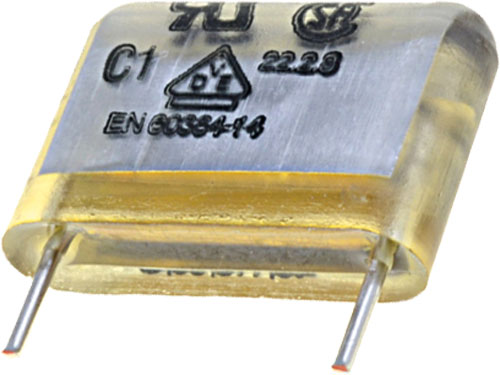 Metalized paper capacitors, Y2 class Wima, MP3-Y2-1N, MP3-Y2-1N5, MP3 ...