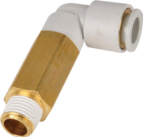 Push-in fitting; threaded, angled 90°; SMC, KQ2W23-M3G, KQ2W23-M5A ...