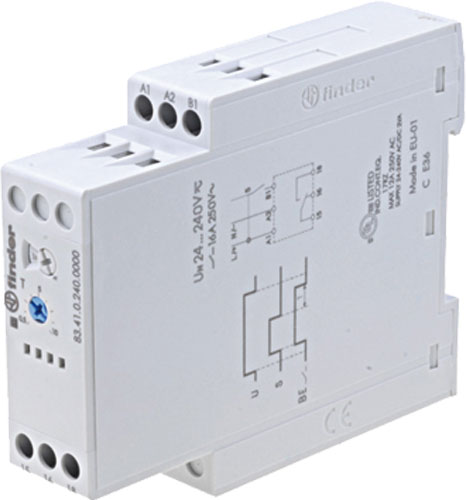 Timer; for DIN rail mounting; 83; FINDER, 83.01.0.240.0000, 83.02.0.240 ...