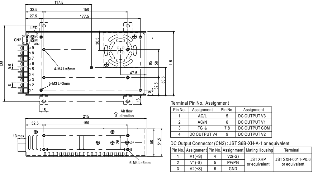 QP-200-3D MEAN WELL - Power supply: switched-mode | modular; 203.9W; 5VDC; 215x115x50mm | TME ...