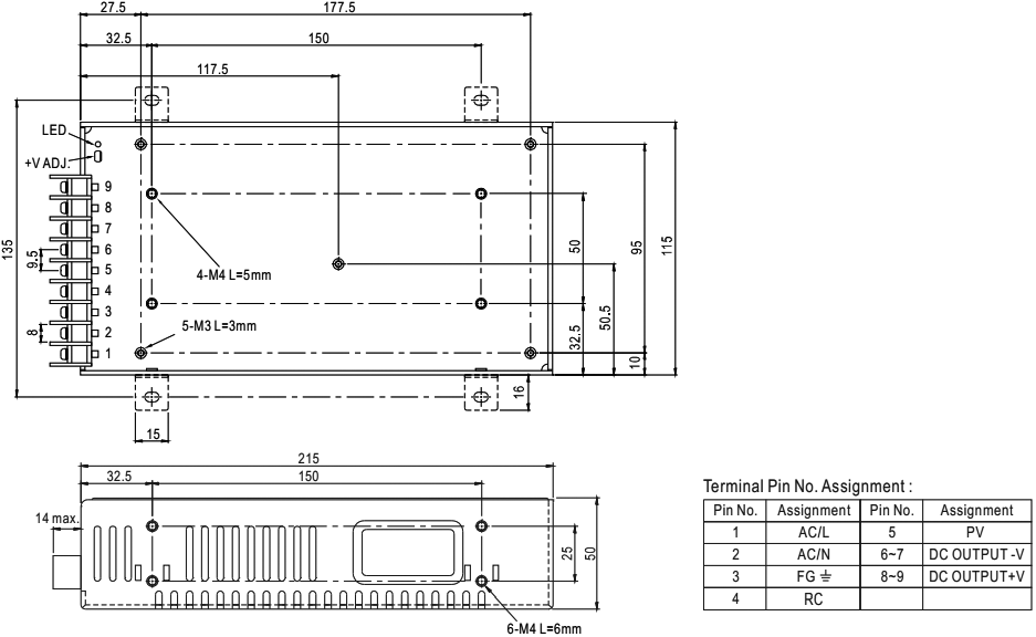 SPV-150-48 MEAN WELL - Power supply: switched-mode | programmable; 150W ...