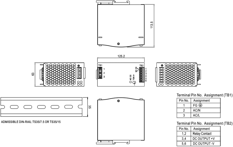 SDR-240-24 MEAN WELL - Power supply: switched-mode | 240W; 24VDC; 10A ...