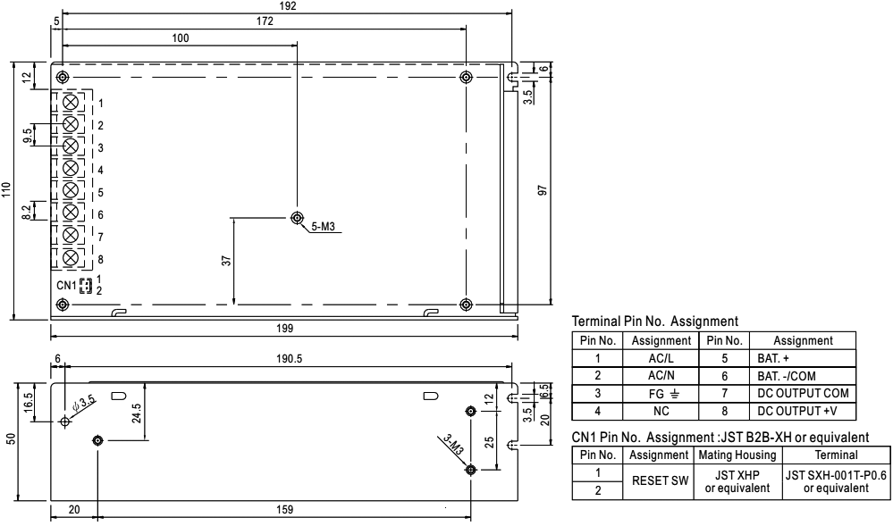 Industrial buffer power supplies, AD series, AD-55A, AD-55B, AD-155A ...