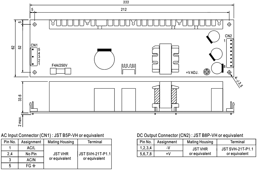 Open switching power supplies, LPP series, LPP-100-3.3, LPP-100-5, LPP ...