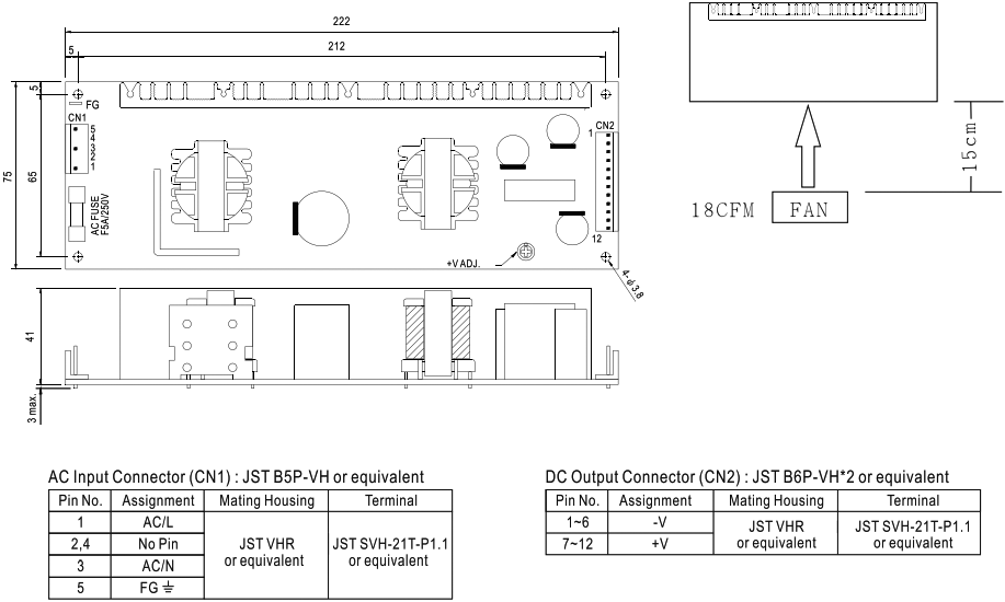 Open switching power supplies, LPP series, LPP-100-3.3, LPP-100-5, LPP ...
