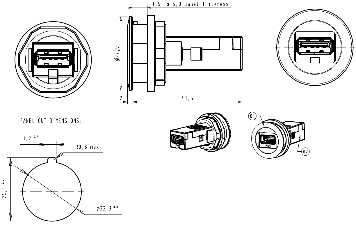 Steuerung Zubehör; Schalter Zubehör; har-port; HARTING, 09454521560 ...