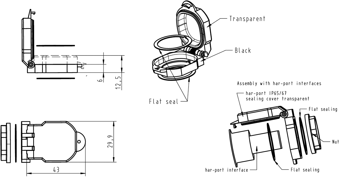 Steuerung Zubehör; Schalter Zubehör; har-port; HARTING, 09454521560 ...