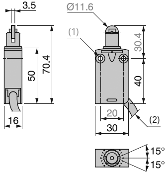 Limit switch; XCMD; TELEMECANIQUE SENSORS, XCMD2101L1, XCMD2102C12 ...
