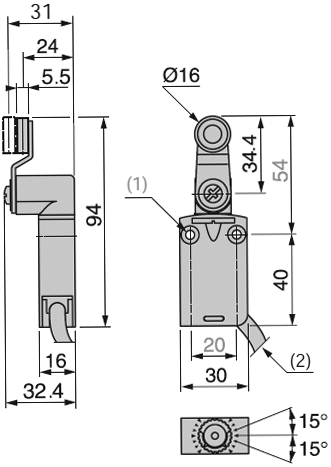 Limit switch; XCMD; TELEMECANIQUE SENSORS, XCMD2101L1, XCMD2102C12 ...