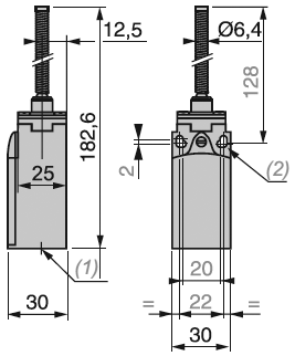 Limit switch; XCKN, XCKN2102P20, XCKN2502P20, XCKN2106G11, XCKN2106P20 ...