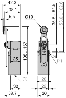 Limit switch; XCKN, XCKN2102P20, XCKN2502P20, XCKN2106G11, XCKN2106P20 ...