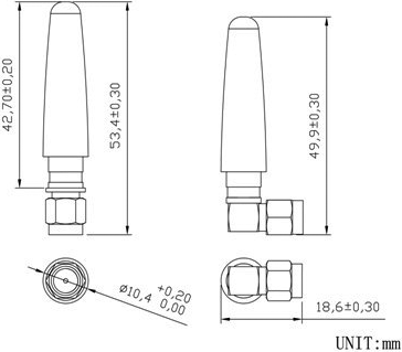 GSM-ANT401 SR PASSIVES - Antenna | GSM; 2dBi; linear; twist-on,vertical ...