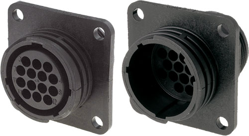 CPC socket bodies with external thread, panel mounting, 206061-1, CPC-0 ...