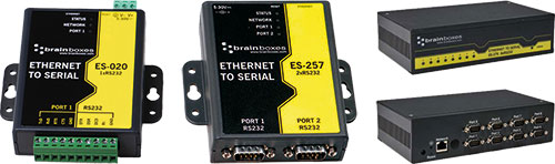 Serial device server; ES; BRAINBOXES, ES-246, ES-257, ES-701, ES-279 ...