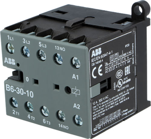 Contactor: 3-pole; ABB; Contacts configuration: NO x3, BC6-30-01-01, BC6-30-01-03, BC6-30-01-04 |EN|