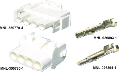 Conectores universales tipo MATE-N-LOK ráster 6,35 mm, MNL-350777-4, MNL-350766-4, MNL-926683-3 |ES|