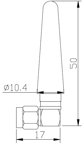 WIFI-ANT401 SR PASSIVES - Antena | WiFi; 2dBi; vertical; Montaje ...