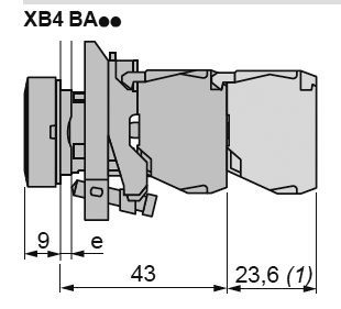 Push-button; SCHNEIDER ELECTRIC, XB4BA11, XB4BA21, XB4BA31, XB4BA42 ...