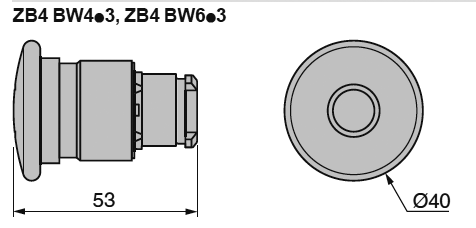 Switch: push-button; SCHNEIDER ELECTRIC, ZB4BC24, ZB4BC34, ZB4BC44 ...