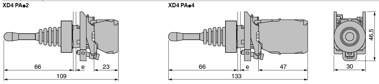 Switch: joystick; SCHNEIDER ELECTRIC, XD2PA22, XD2PA24, XD4PA12 ...
