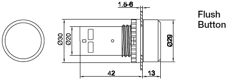 1SFA619100R1015 ABB - Switch: push-button | Stabl.pos: 1; NO; 1A/240VAC; 0.3A/24VDC; 22mm; CP1 ...