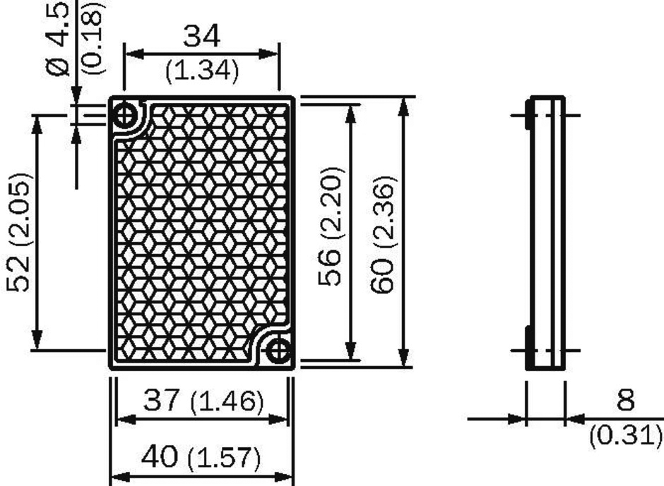 PL40A SICK - Reflektor | 40x60x8mm; -20÷65°C | TME Hungary Kft ...