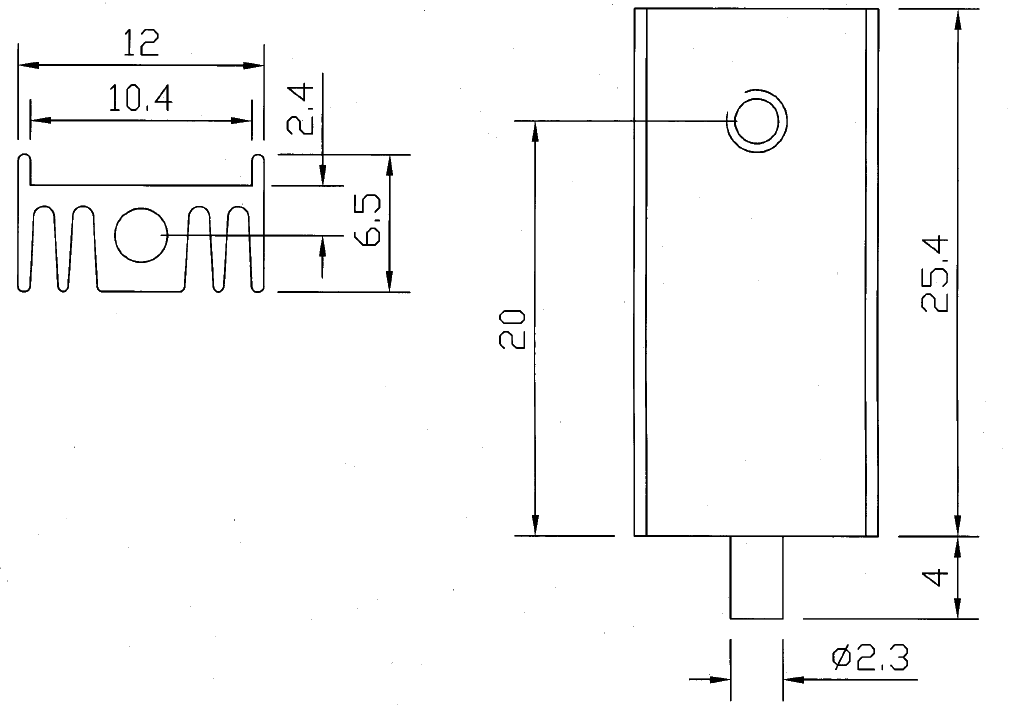 HS-112-25-PIN STONECOLD - Heatsink: extruded | TO220; black; L: 25.4mm ...