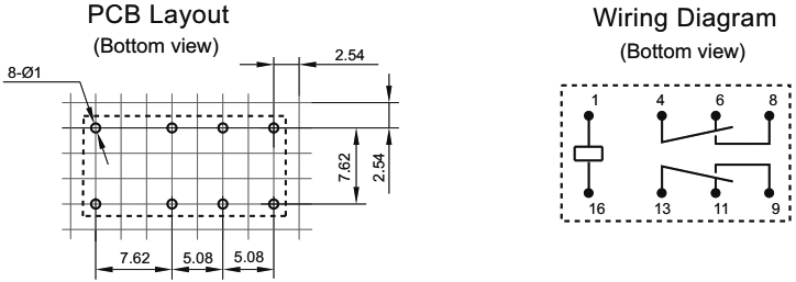 HFD27/012-H HONGFA RELAY - Relay: electromagnetic | DPDT; Ucoil: 12VDC ...