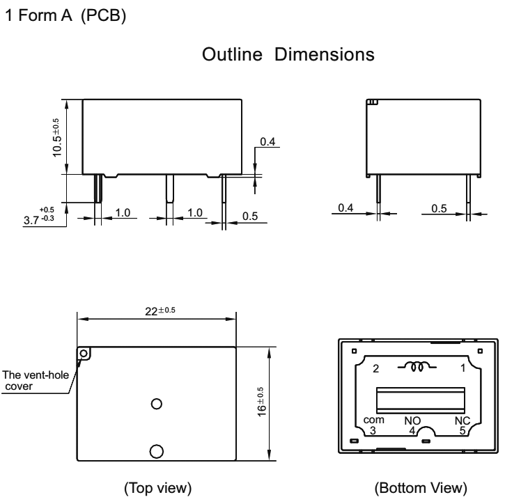 HF7520/012-HSTP HONGFA RELAY - Relay: electromagnetic | SPST-NO; Ucoil ...
