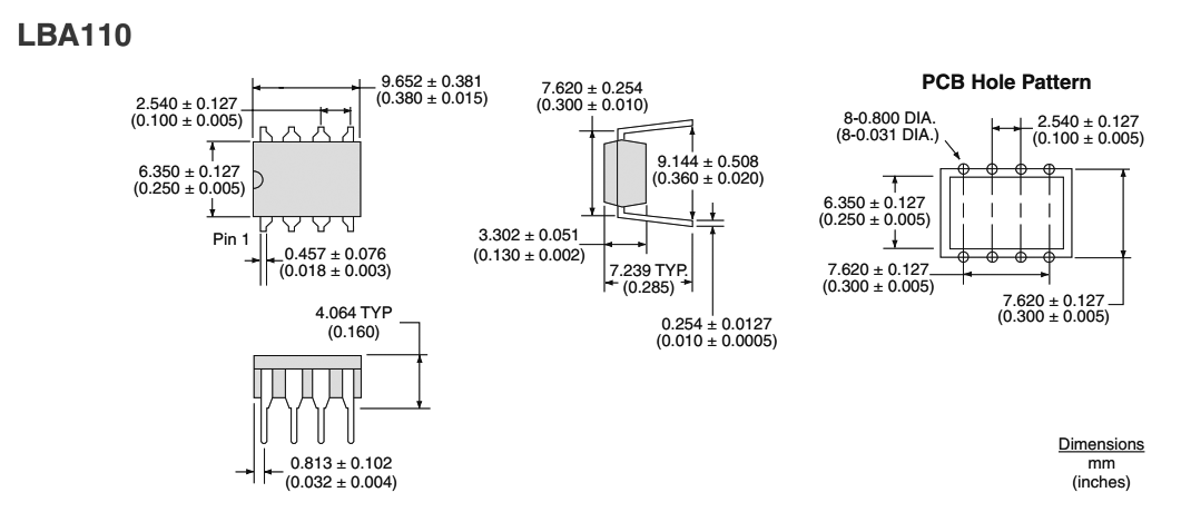 Relay: solid state; IXYS, CPC1002N, CPC1002NTR, CPC1004N, CPC1004NTR ...