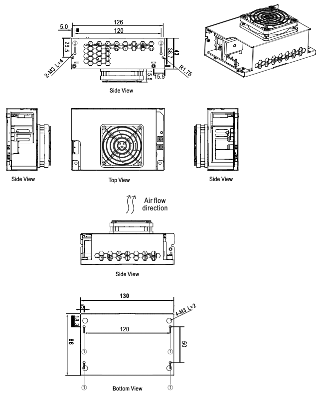 Power supply: switching; open; MEAN WELL, RPS-30-3.3, RPS-30-5, RPS-30 ...