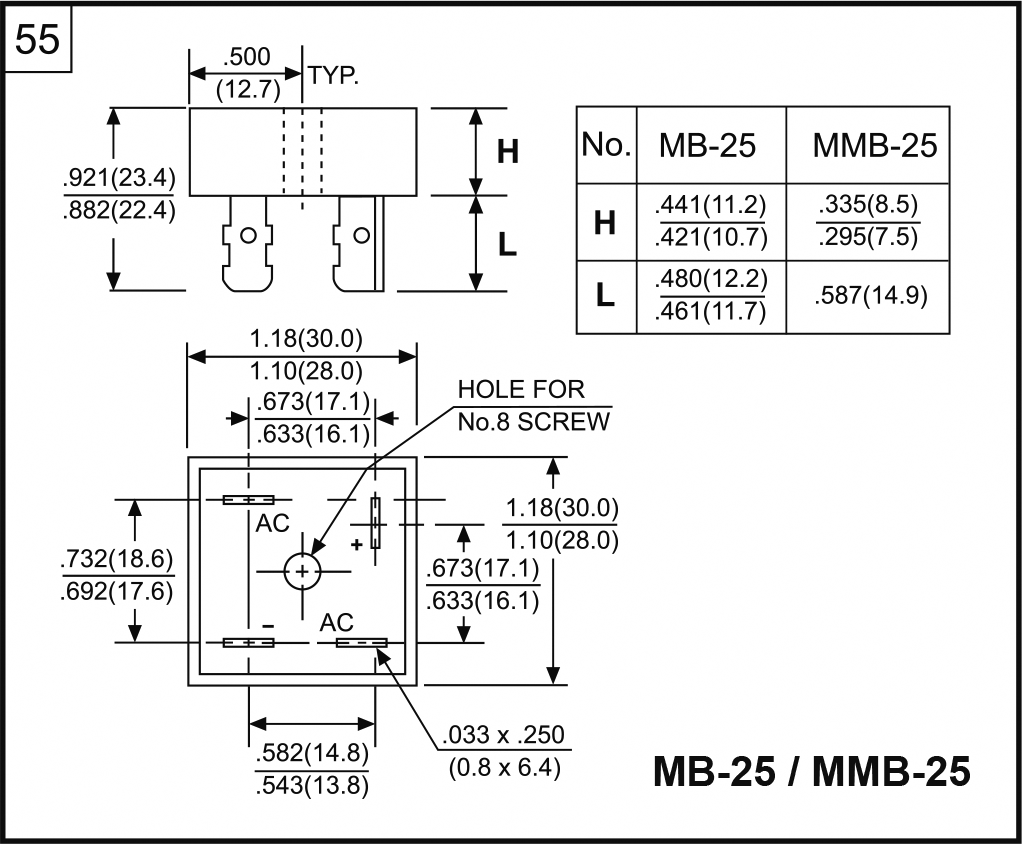 MB3510 DC COMPONENTS - Bridge rectifier: single-phase | Urmax: 1kV; If ...