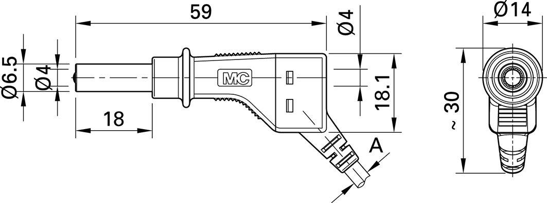 Lab connector type: 4mm banana; Manufacturer: STÄUBLI, XZGL-410-20 ...