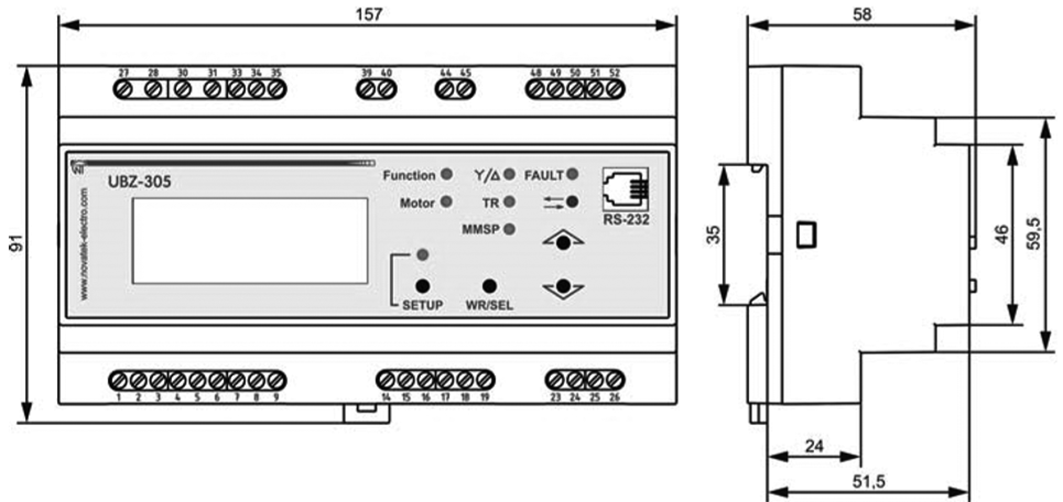 UBZ-305 NOVATEK ELECTRO - Module: monitoring relay | asynchronous ...