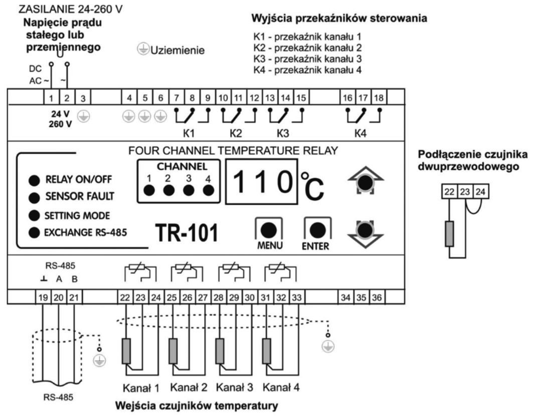 TR-101 NOVATEK ELECTRO - Module: regulator | temperature; 24÷260VAC; 24 ...