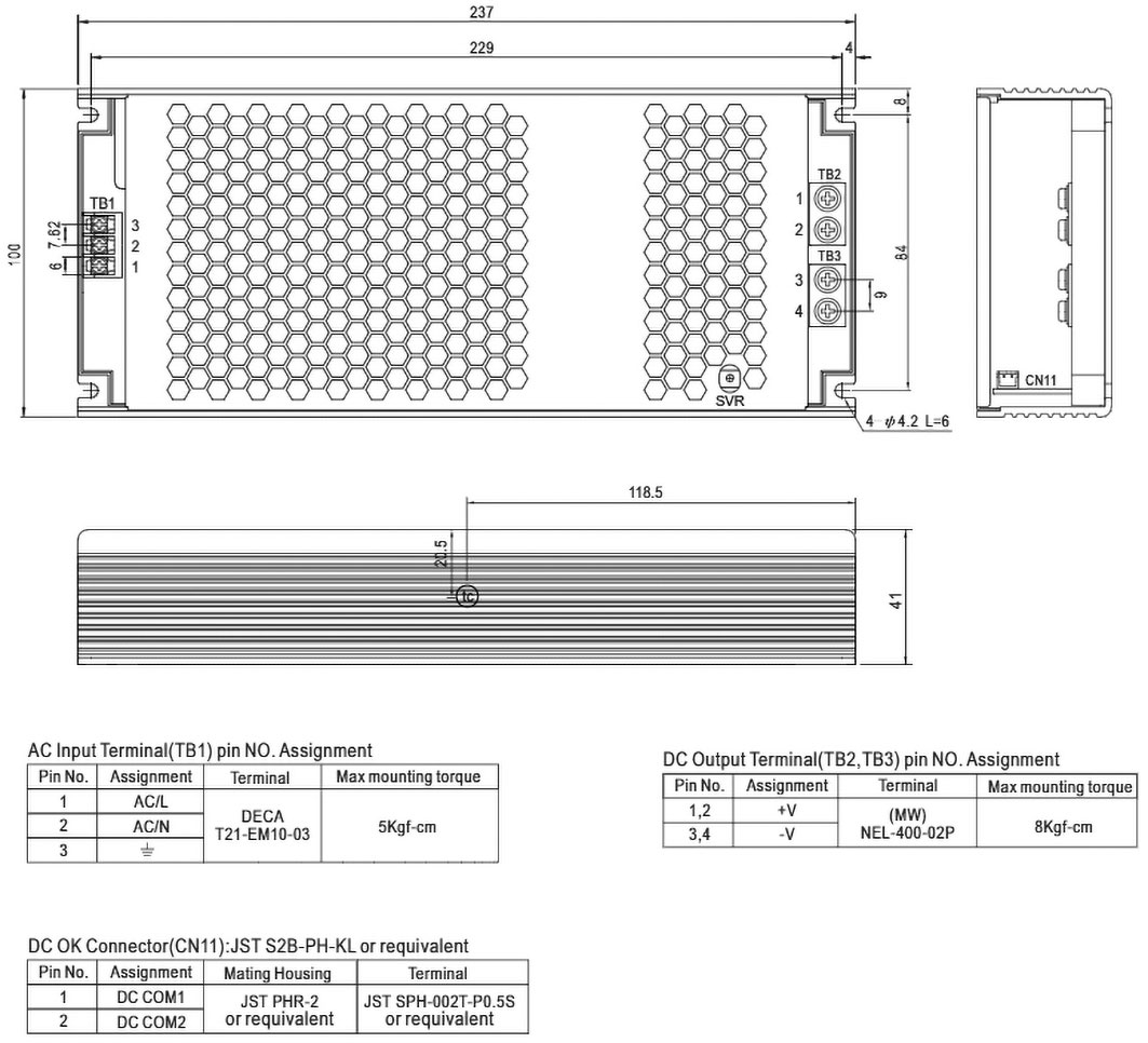 Power supply: switched-mode; modular; UHP; MEAN WELL, UHP-200-3.3, UHP ...