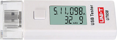 Zkoušečka: zásuvek USB; UNI-T, UT658, UT658DUAL |CS|