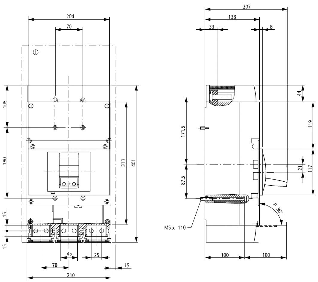 N4-800 EATON ELECTRIC - Rozłącznik izolacyjny | Bieguny: 3; śrubowy ...